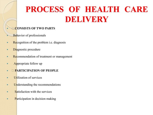 Health care delivary system | PPT
