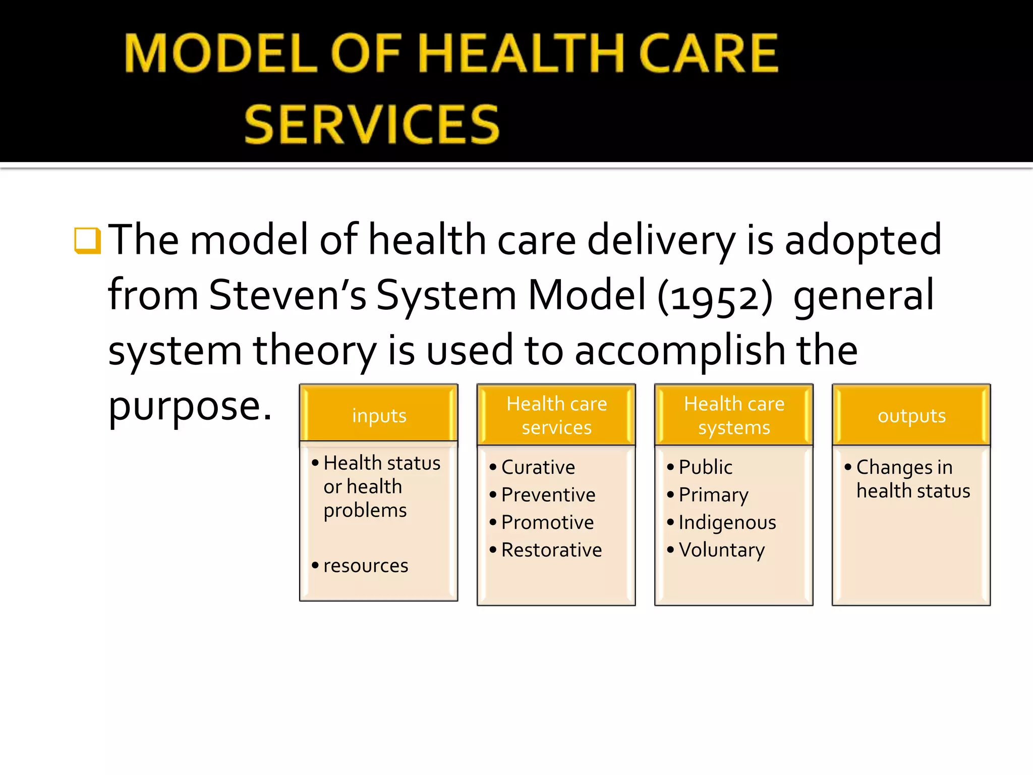 Health care delivery ppt | PPTX