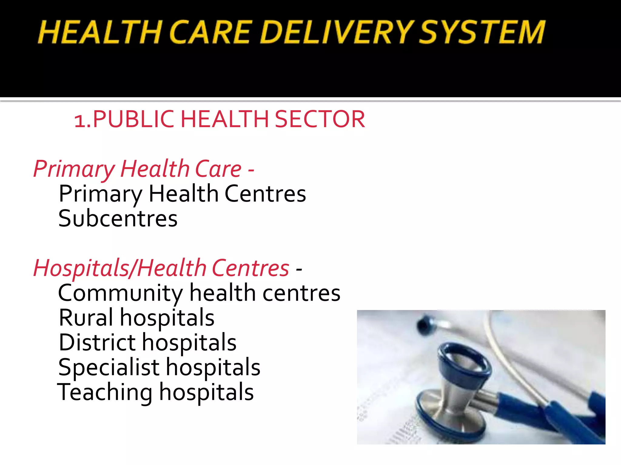Health care delivery ppt | PPTX