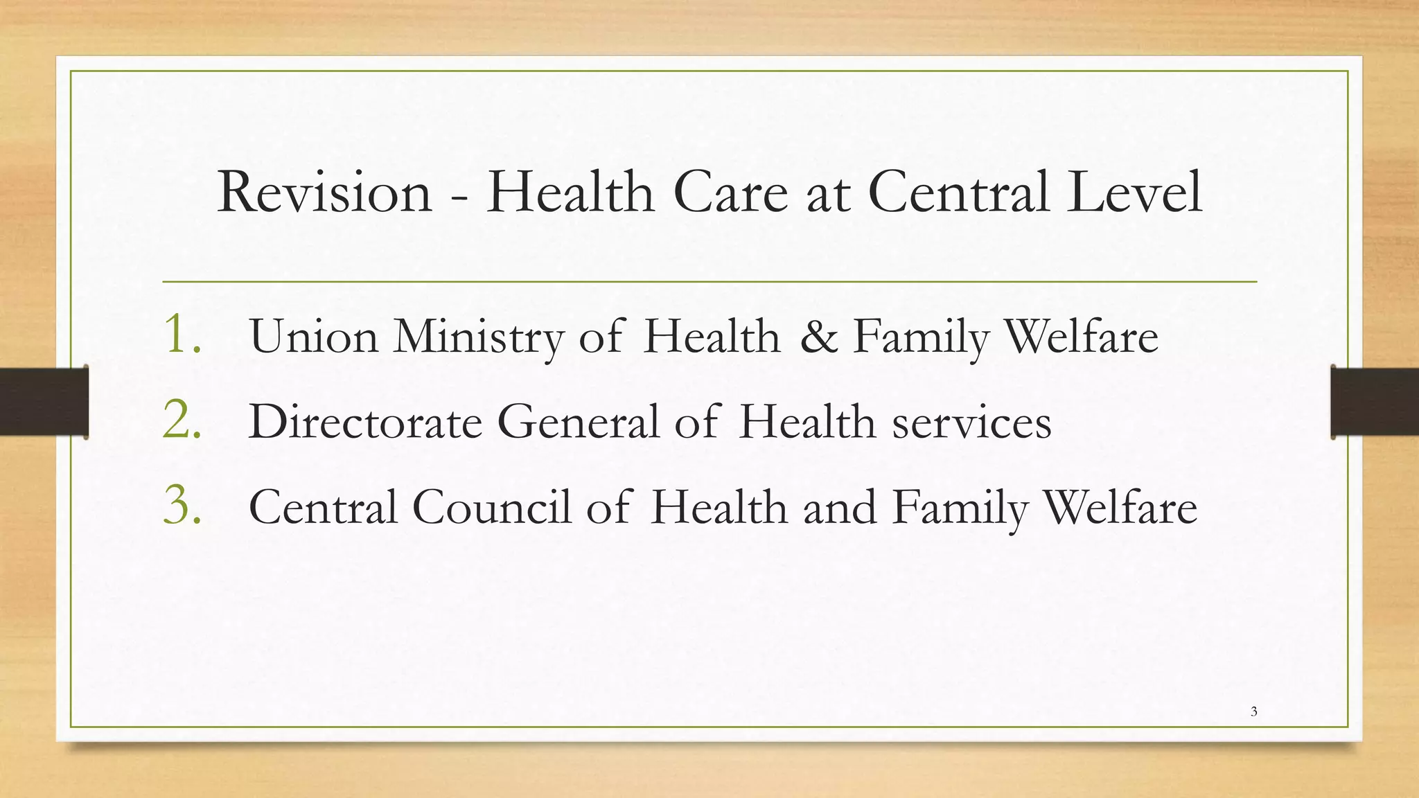 Healthcare delivery - State level | PPTX