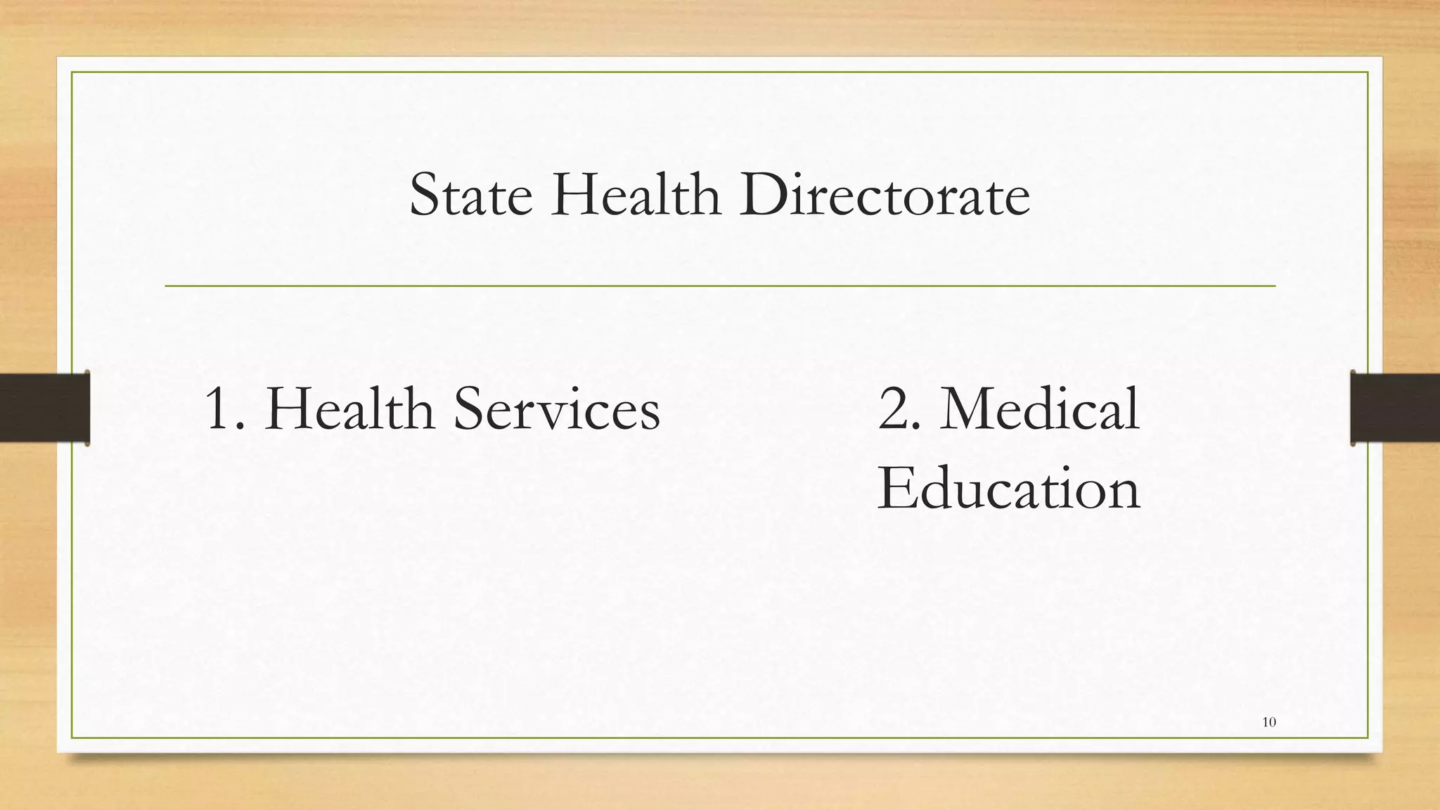 Healthcare delivery - State level | PPTX