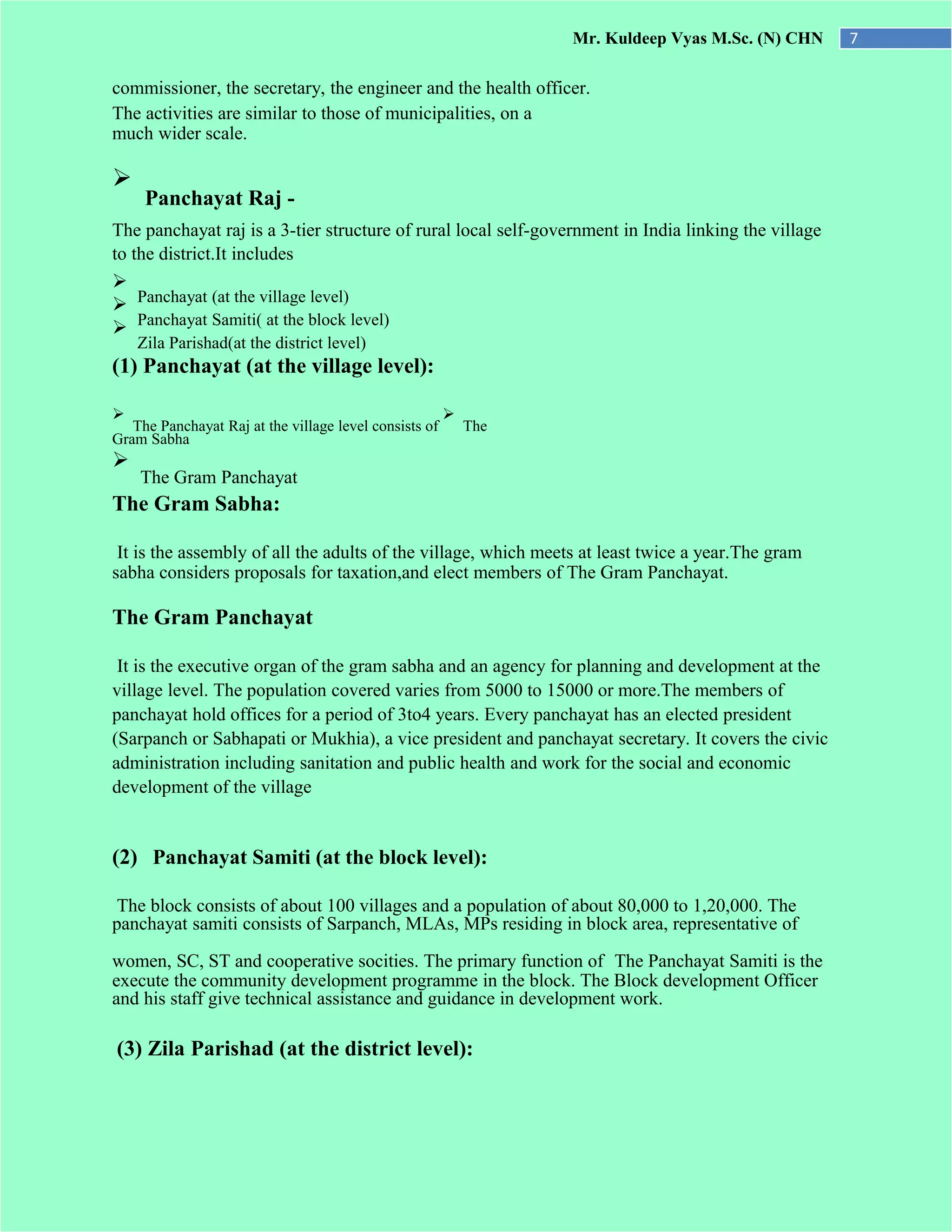 Health care delivery system in India - community Health Nursing | DOC