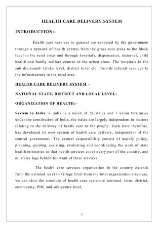 Health care delivery system --deepak | DOC