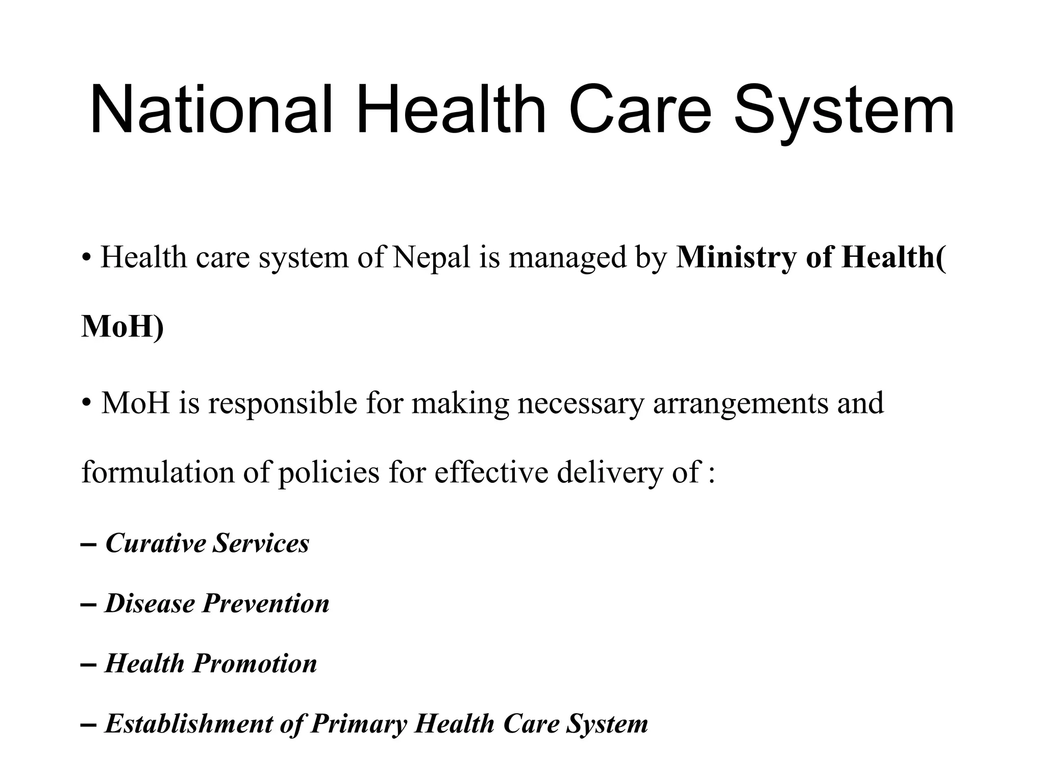 Health care delivery system of nepal | PPTX