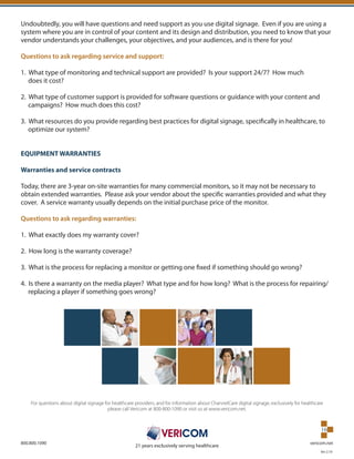 Healthcare Digital Signage 2010 What You Need To Know | PDF