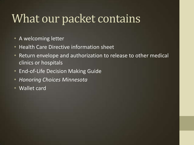 Health care directives what you can do | PPTX