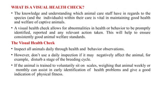 HEALTH CARE, DISEASE MANAGEMENT AND NUTRITION IN wild animals.pptx