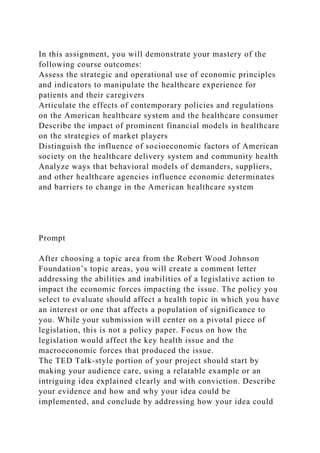 Healthcare Economics Final Project Guidelines and Grading Gu.docx