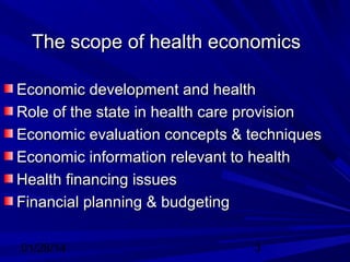 Healthcare economics & financing | PPT
