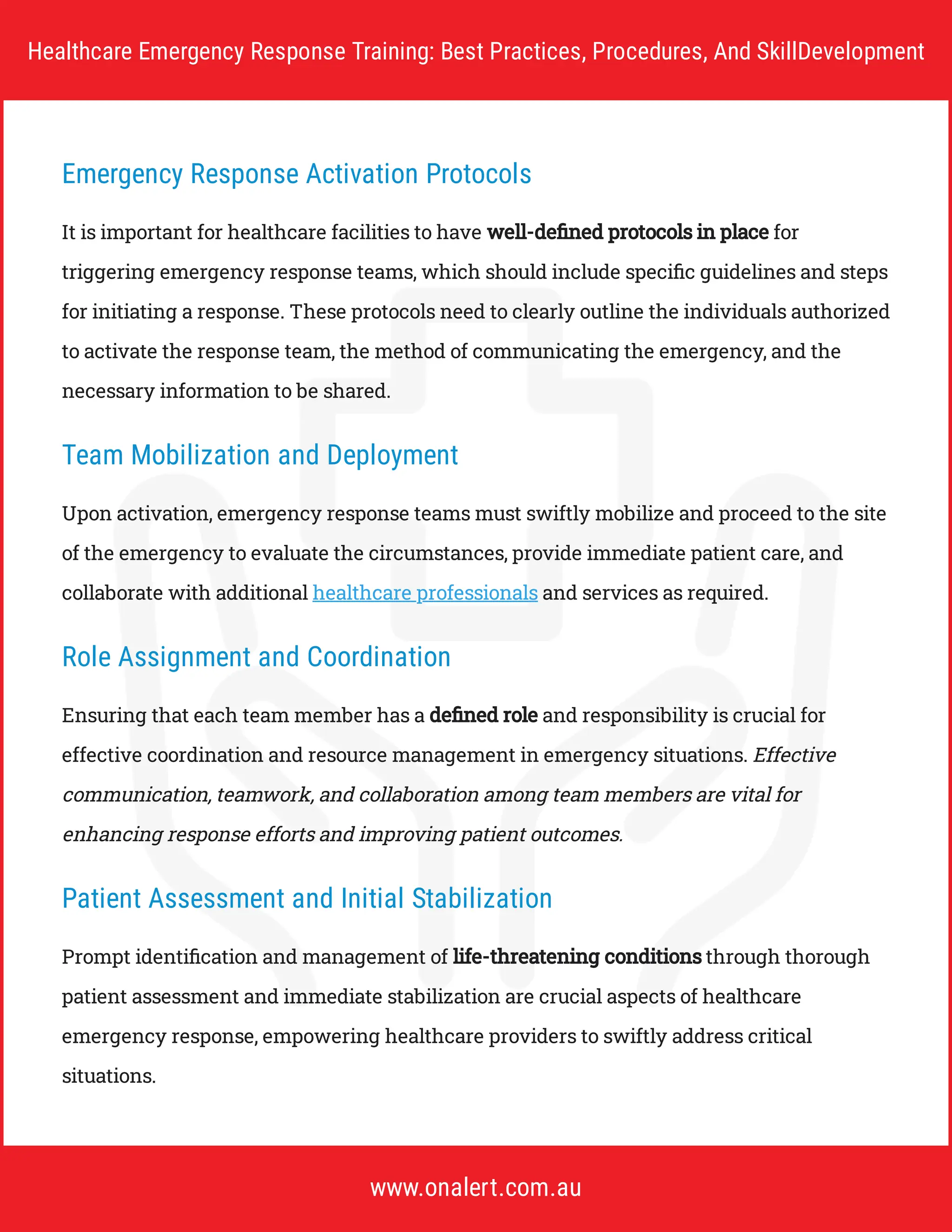 Healthcare Emergency Response Training Best Practices Procedures and ...