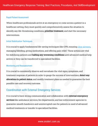 Healthcare Emergency Response Training Best Practices Procedures and ...