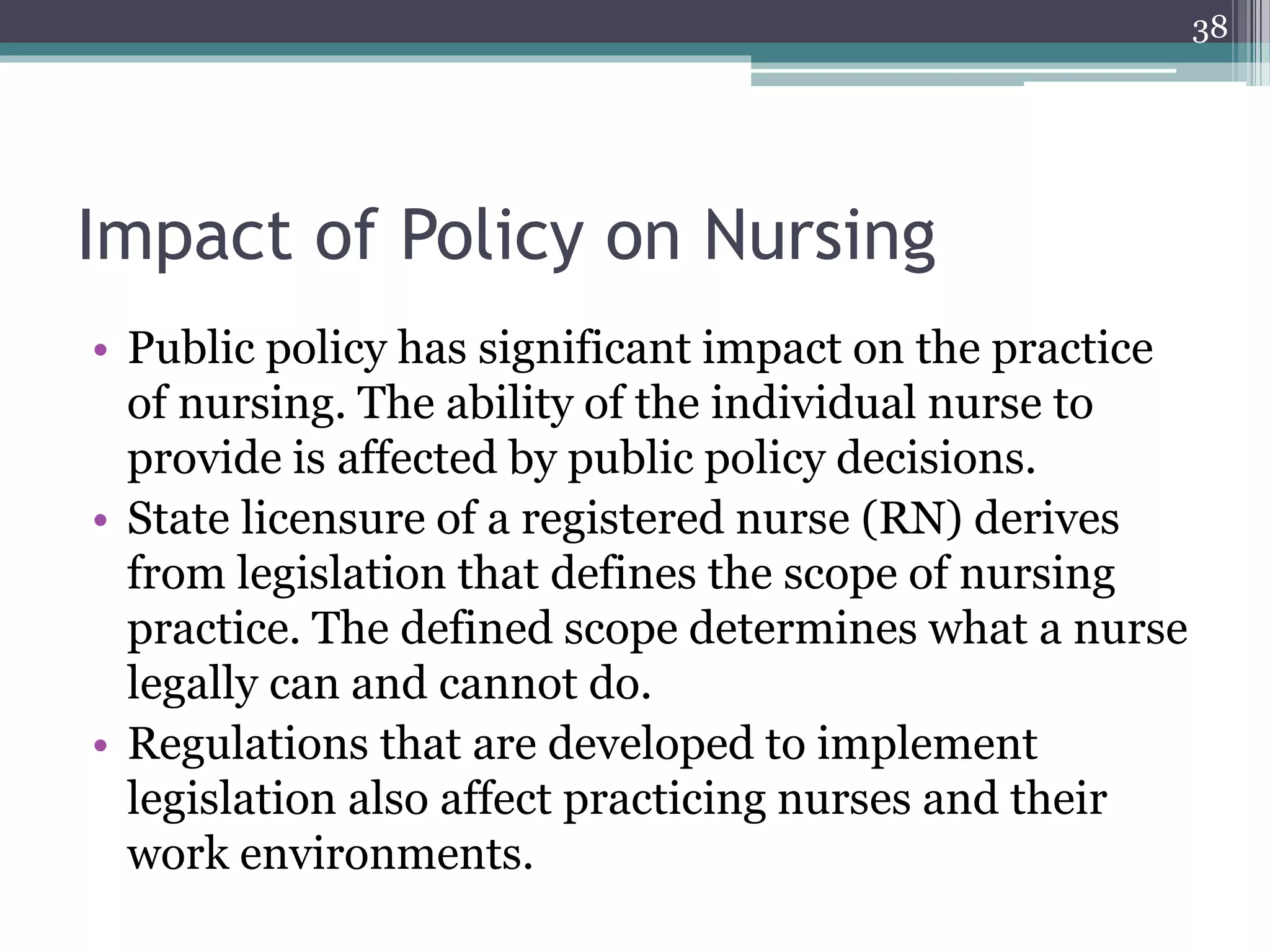 Health care Environment, Economics, Policies & Political process in ...