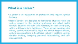 health career grade 10 fourth quarter powerpoint | PPTX