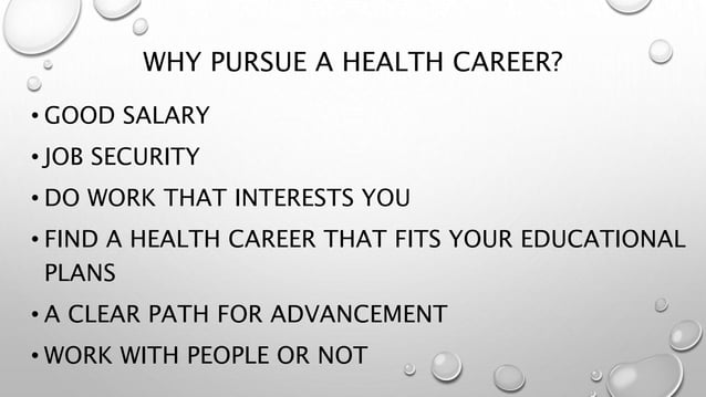 Health career paths | PPTX | Diseases and Conditions | Medical Health