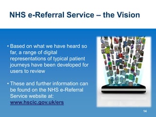 NHS e-Referral Service (ERS) Presentation at the Heathcare Efficiency Through Technology Expo ...