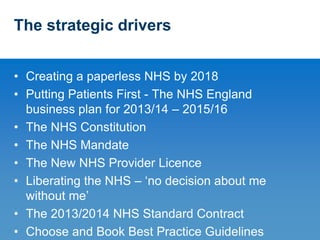 NHS e-Referral Service (ERS) Presentation at the Heathcare Efficiency ...