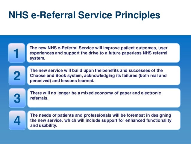 NHS e-Referral Service (ERS) Presentation at the Heathcare Efficiency…