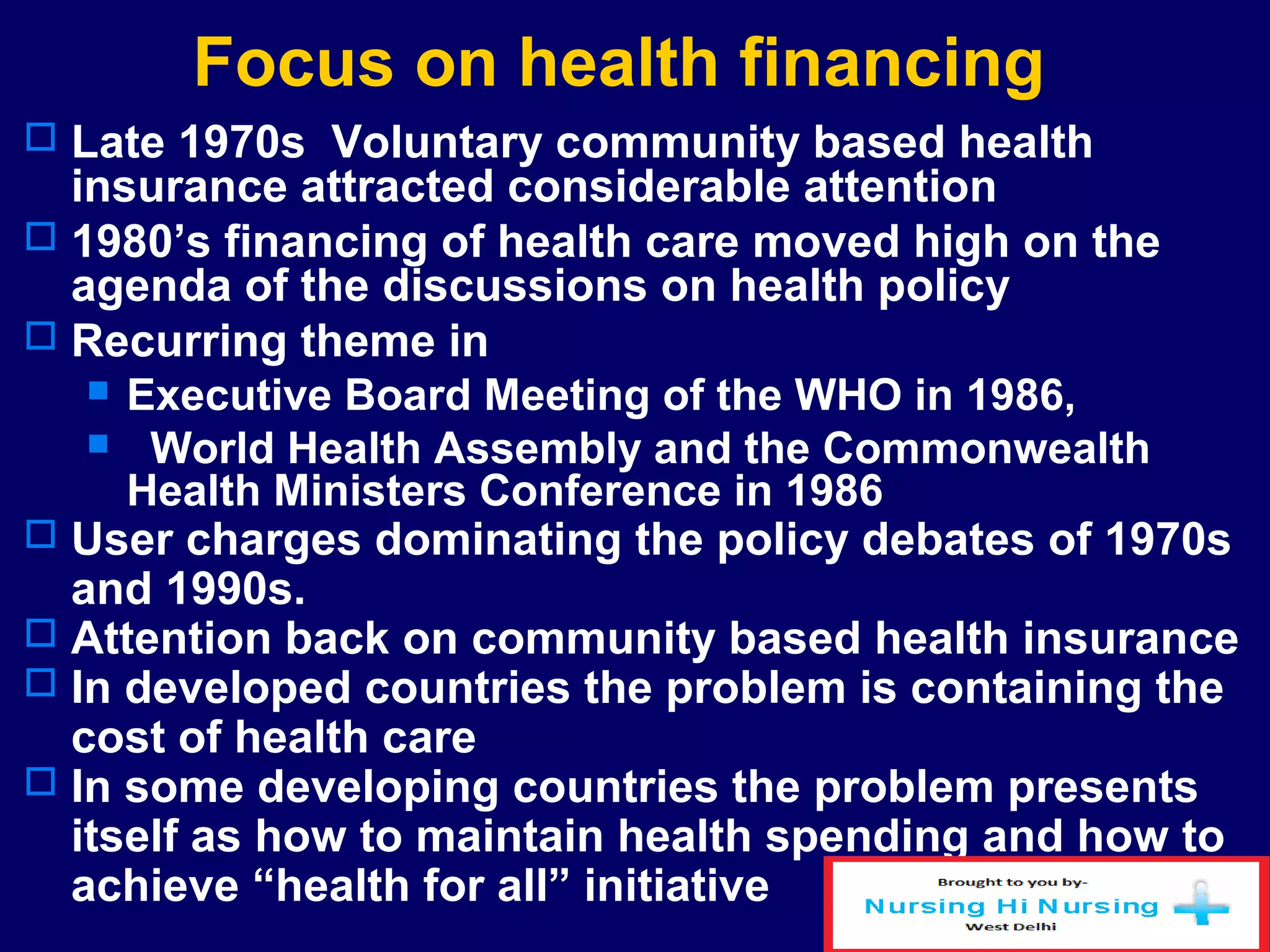 Health care financing | PPT