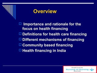 Health care financing | PPT