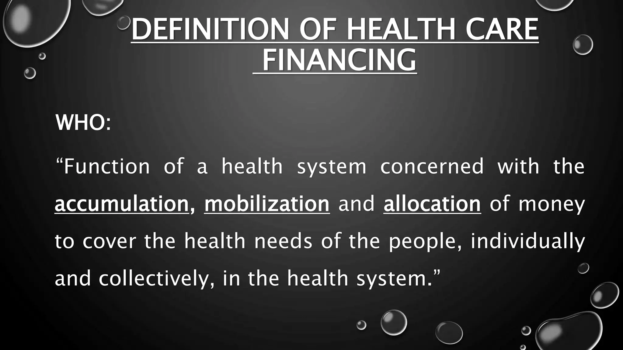 Health care financing in India | PPTX