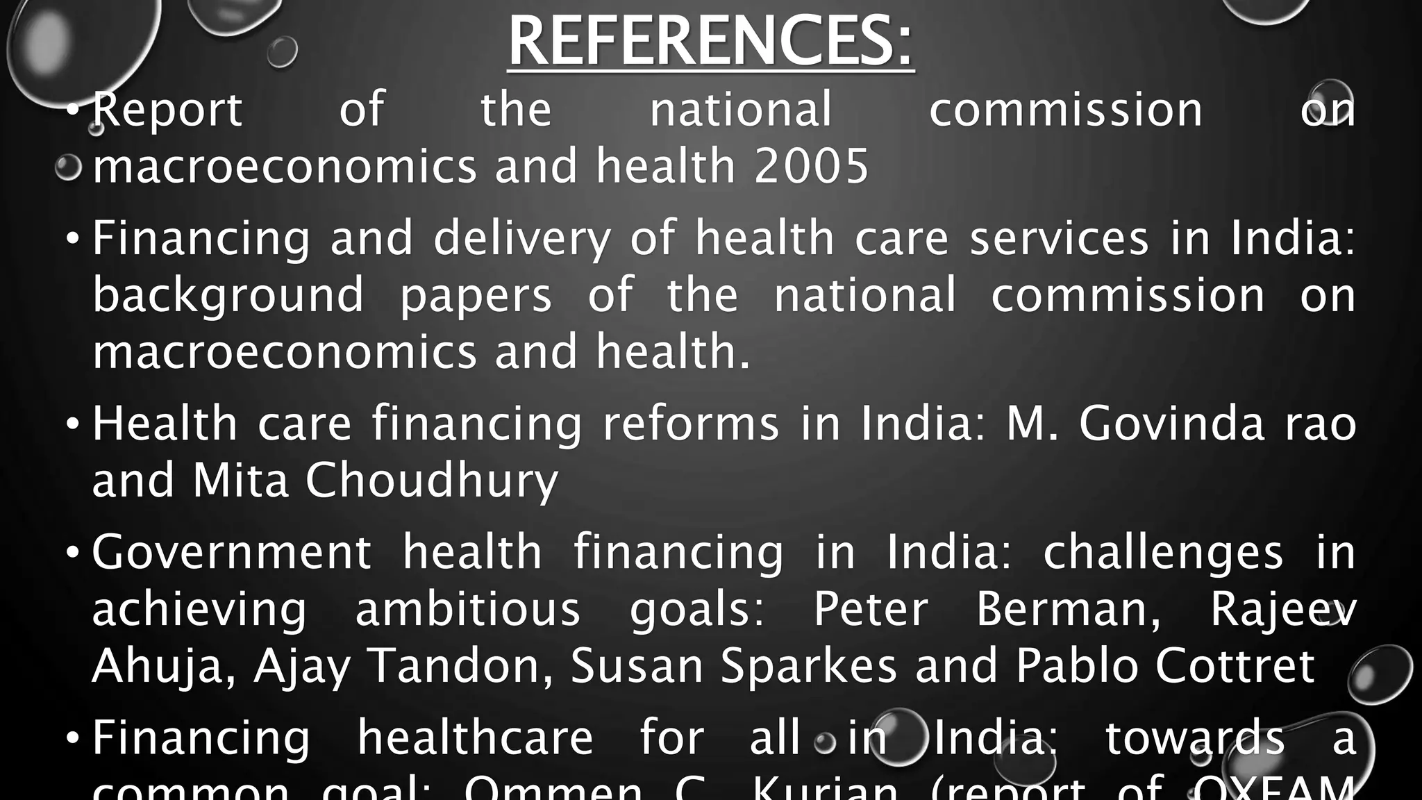 Health care financing in India | PPTX