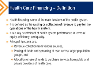 Health financing within the overall health system | PDF