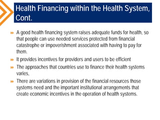 Health financing within the overall health system | PDF