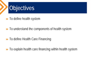 Health financing within the overall health system | PDF