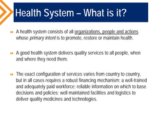Health financing within the overall health system | PDF