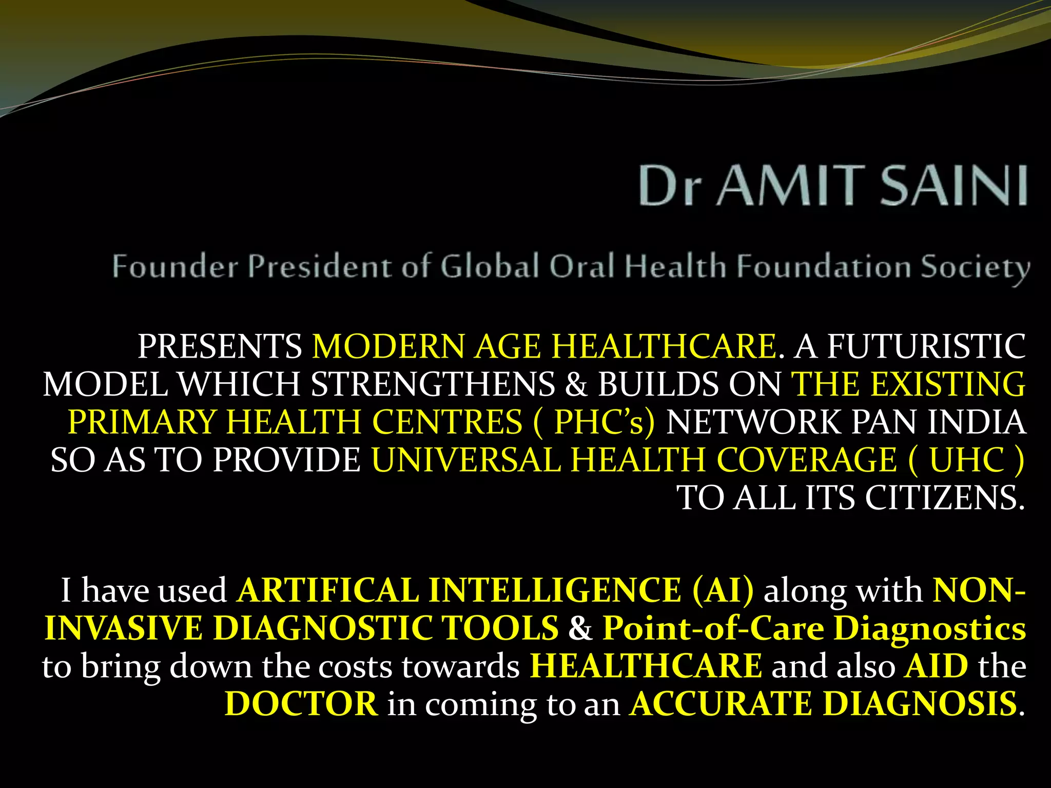 Healthcare in a box model project. | PPTX