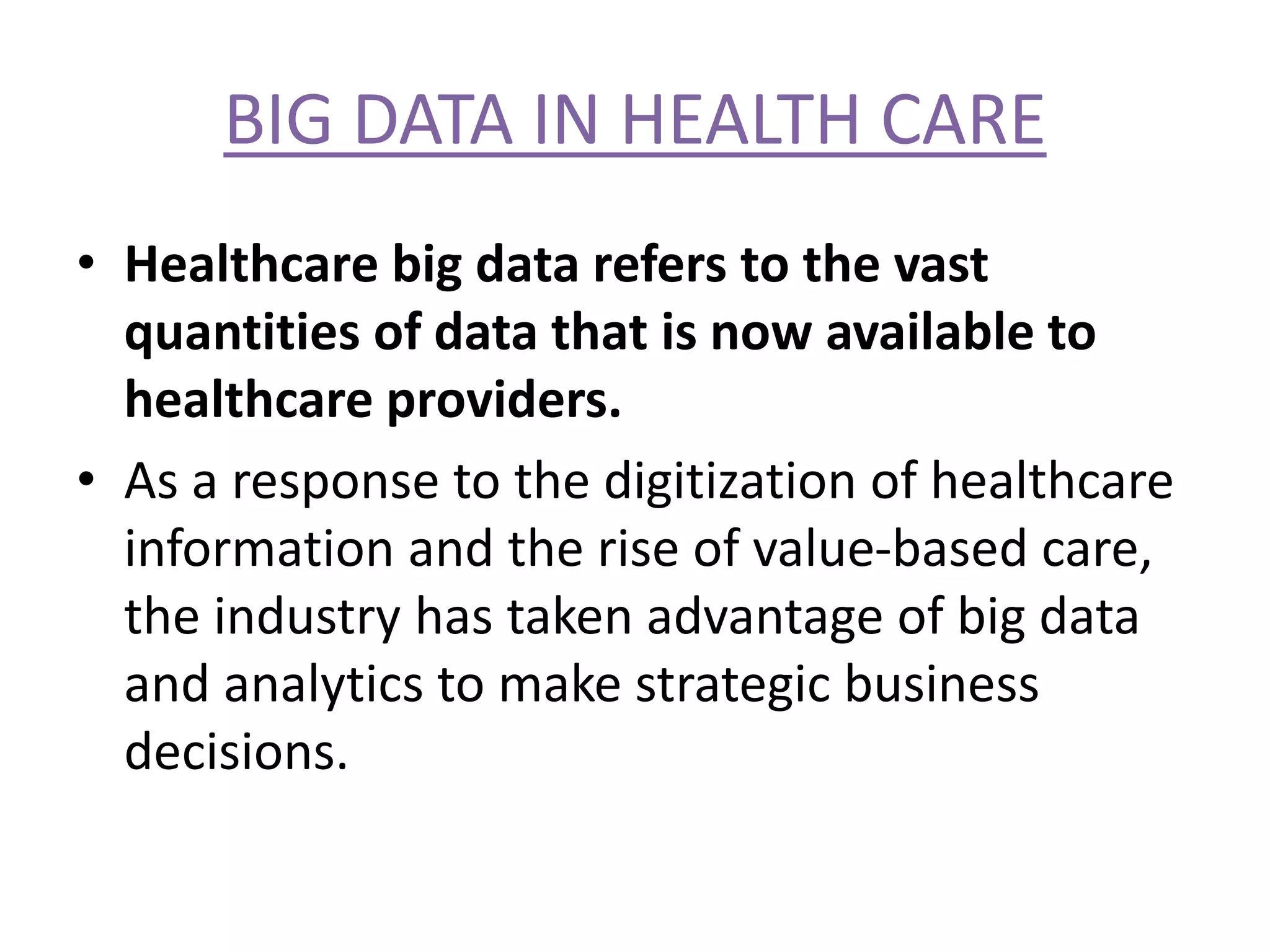 Health care in big data analytics | PPTX