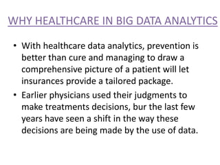 Health care in big data analytics | PPTX
