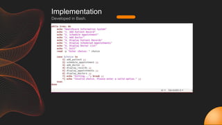 Healthcare Information System Bash Script Project #sazid zamil .pptx
