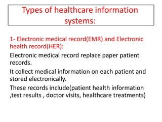 Healthcare information systems | PPTX