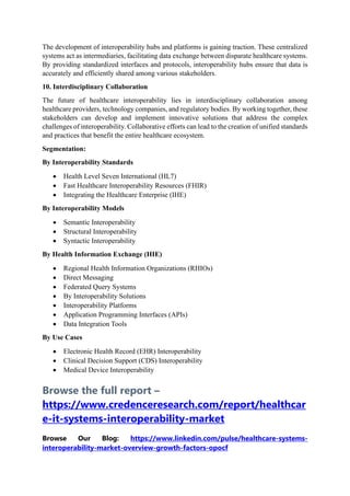 Healthcare IT Systems Interoperability Market Industry Analysis and ...