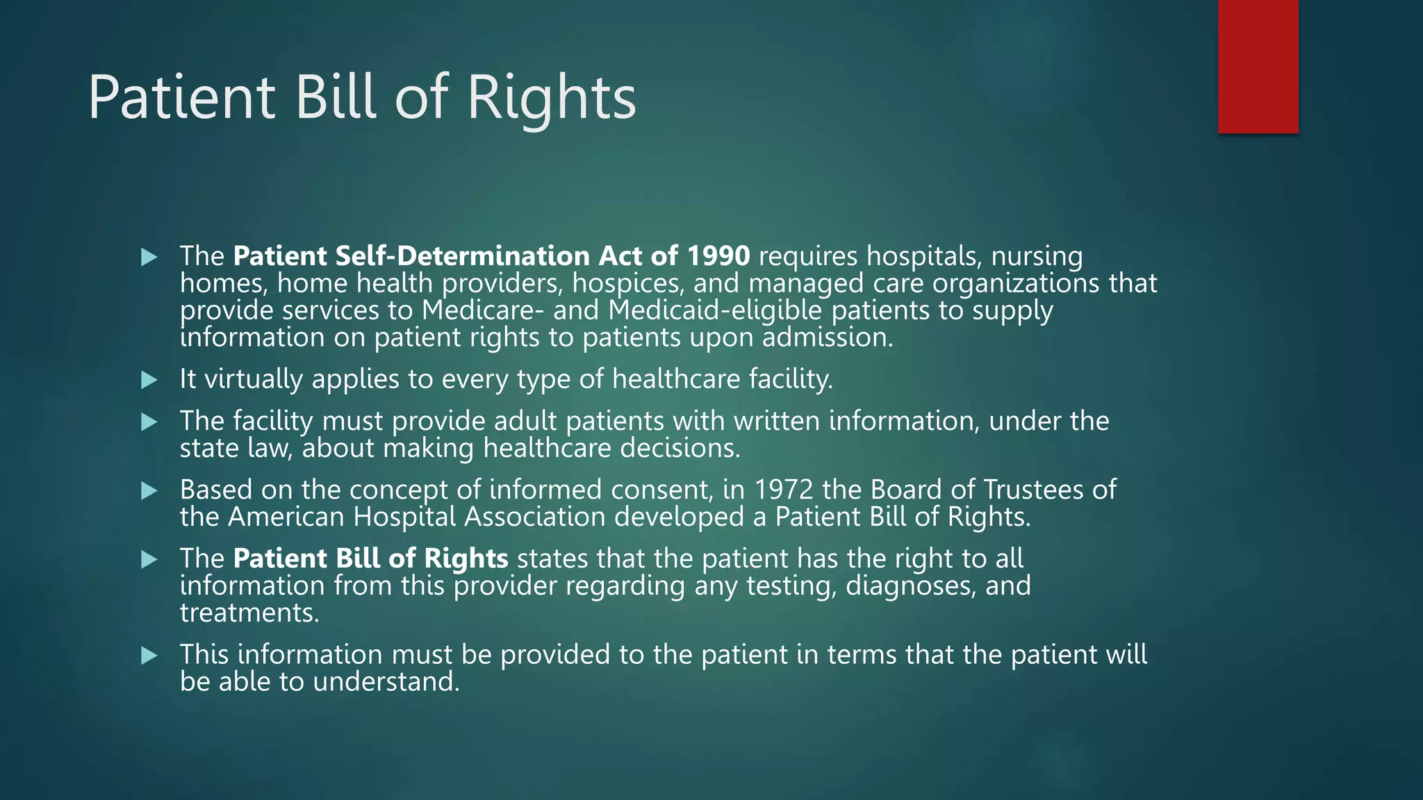 Healthcare Law and Ethics | PPTX