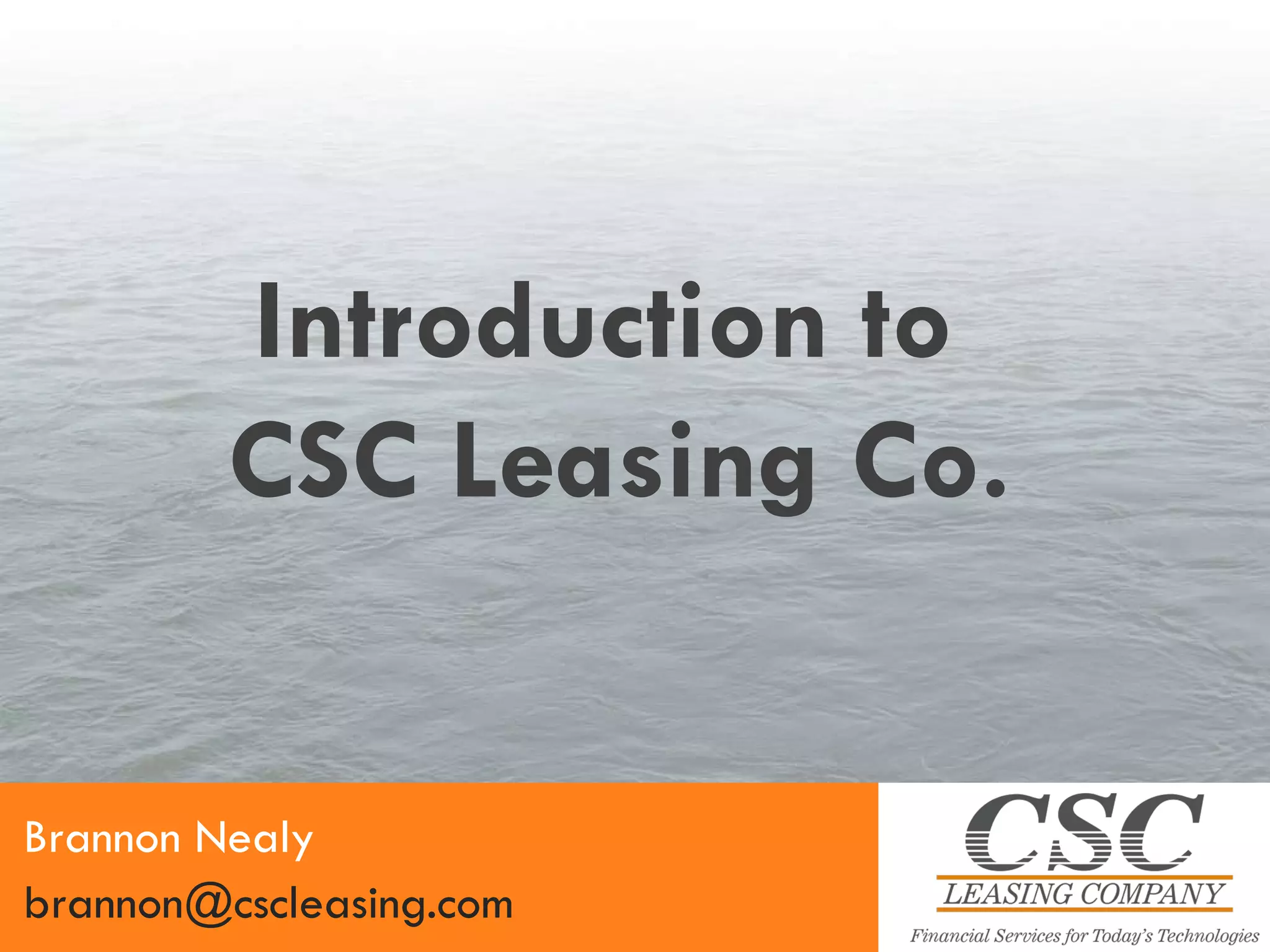 CSC Leasing - Healthcare Division | PPT