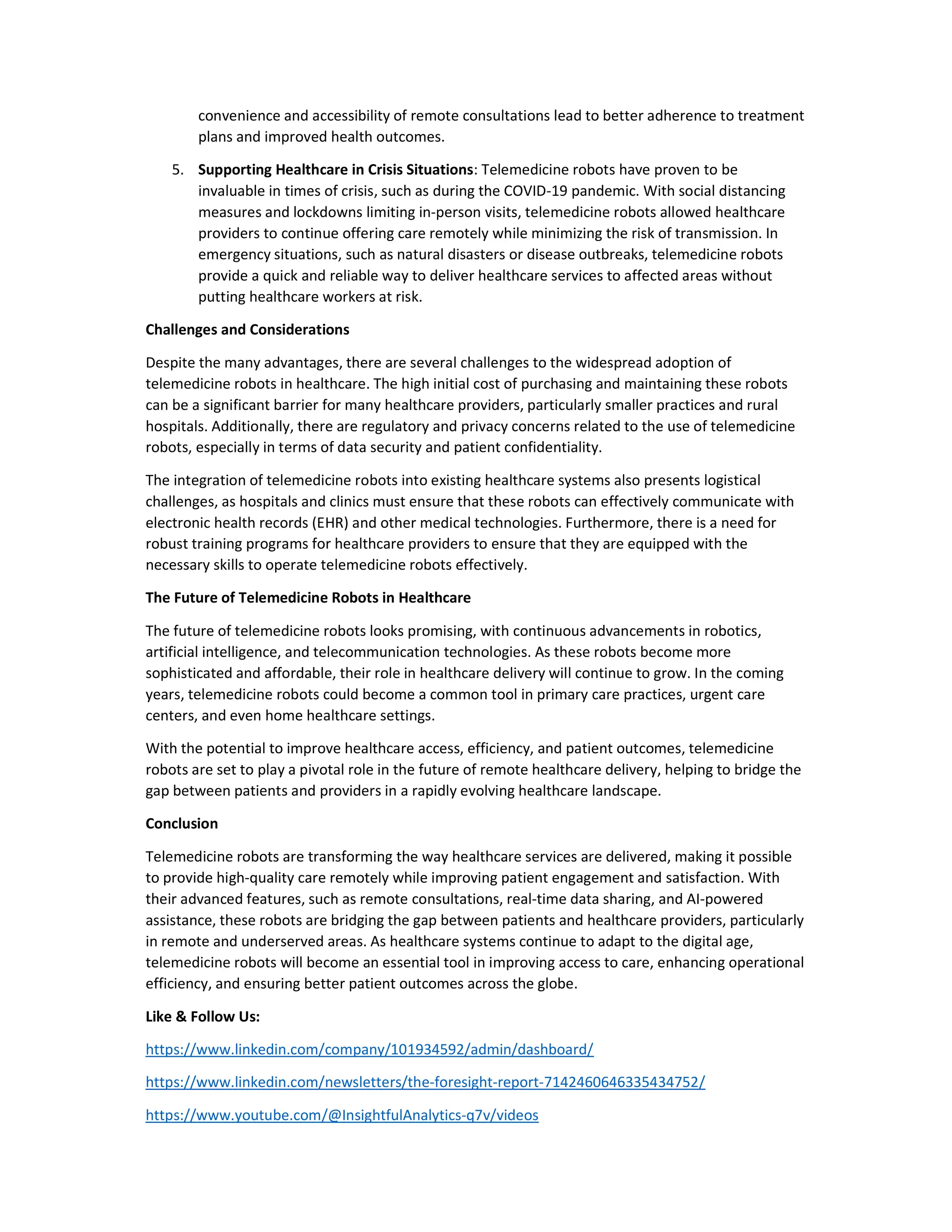 Telemedicine Robots Bridging the Gap in Remote Healthcare Delivery | PDF