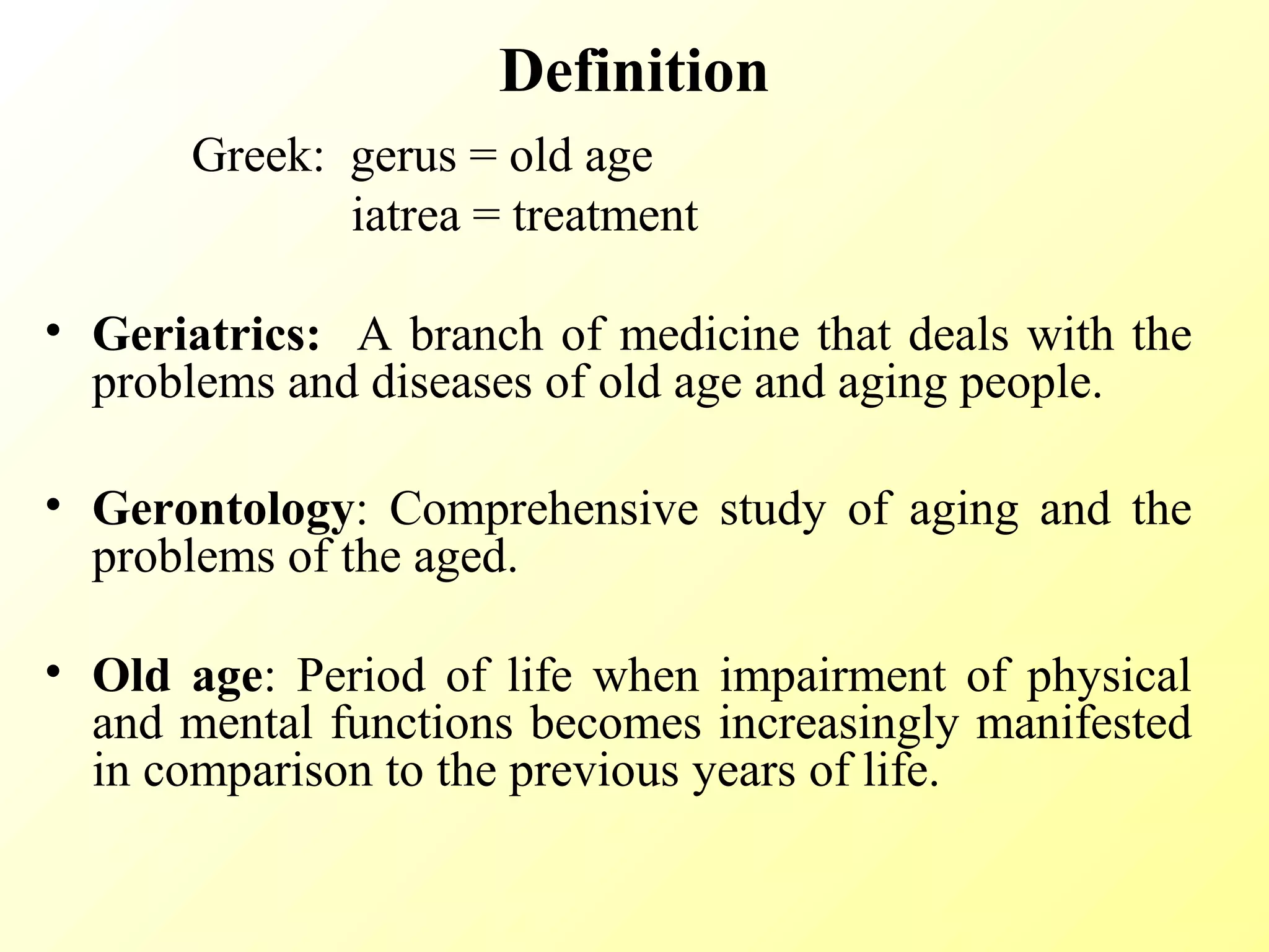 Health care of elderly | PPT