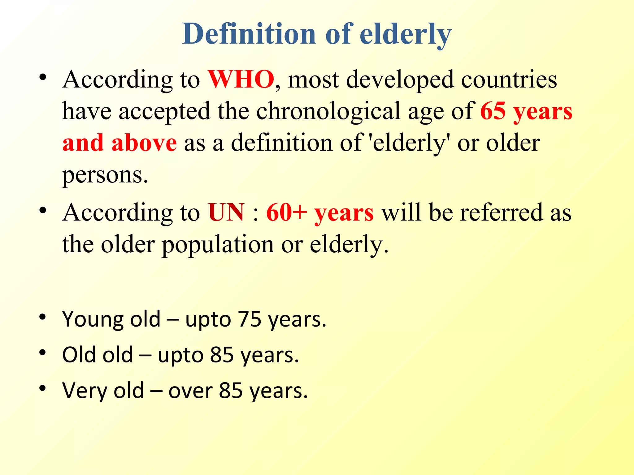 Health care of elderly | PPT
