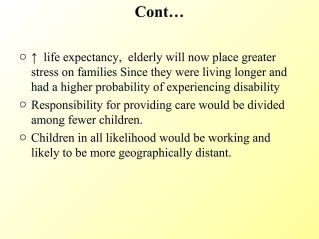 Health care of elderly | PPT | Eldercare | Family and Relationships