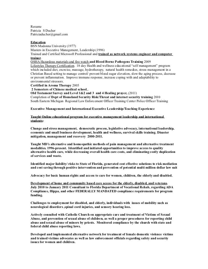 Health Care Oriented Resume2011