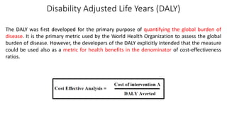 Healthcare Outcome Measurement - Health Economics.pptx