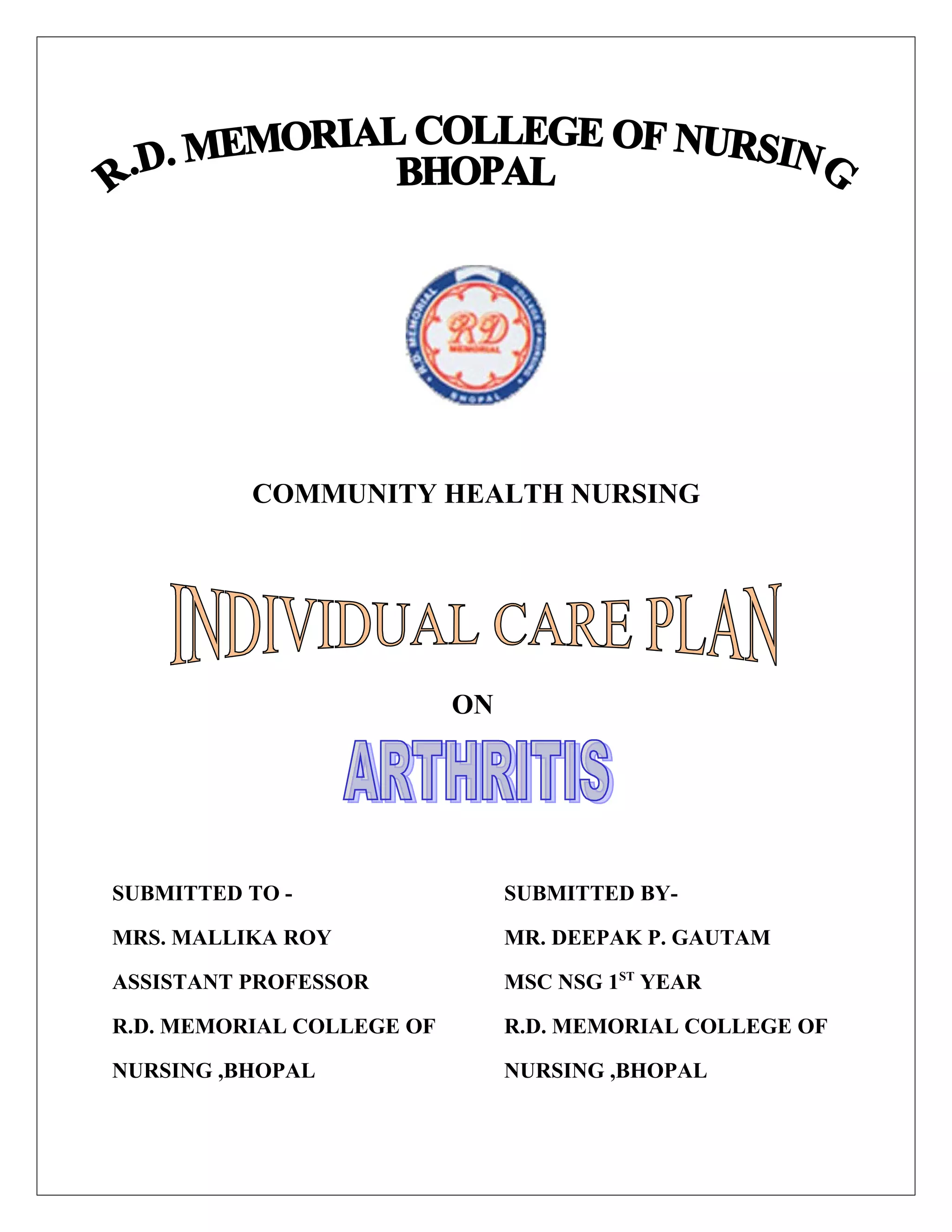 Health care plan of individual --deepak | PDF