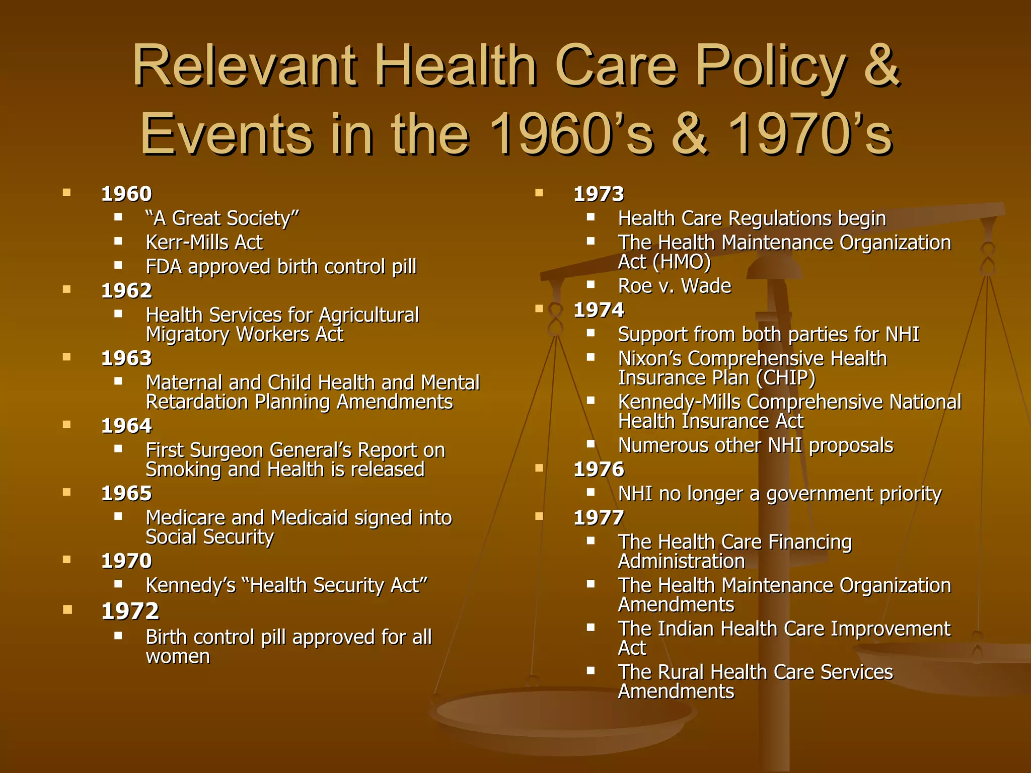 Health Care Policy 1960’S & 1970’S | PPT | Health Insurance | Insurance
