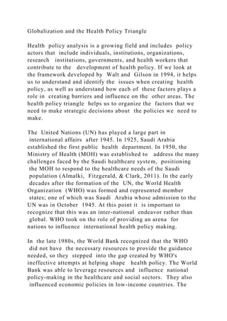 Healthcare Policy Analysis and Development (HCM550)Type of | PDF