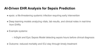 Health care AI for Early Diagnosis:: From Imaging to EHRs | PPTX