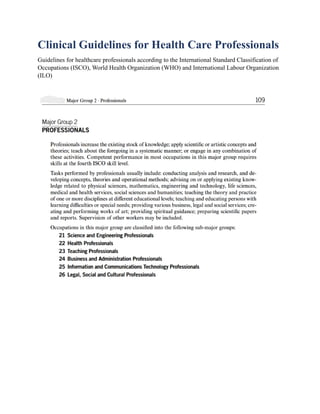 Classification & Clinical Guidelines for Health Care Professionals | PDF