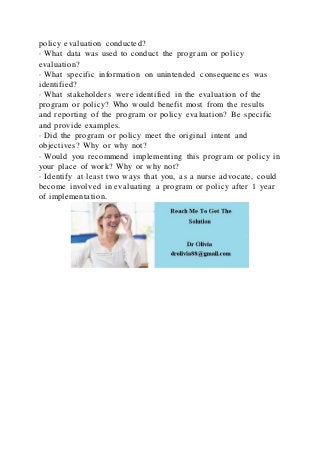 Healthcare ProgramPolicy Evaluation Analysis TemplateUse this | DOCX