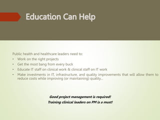 Healthcare Project Management-Healthcare Project Management | PPTX